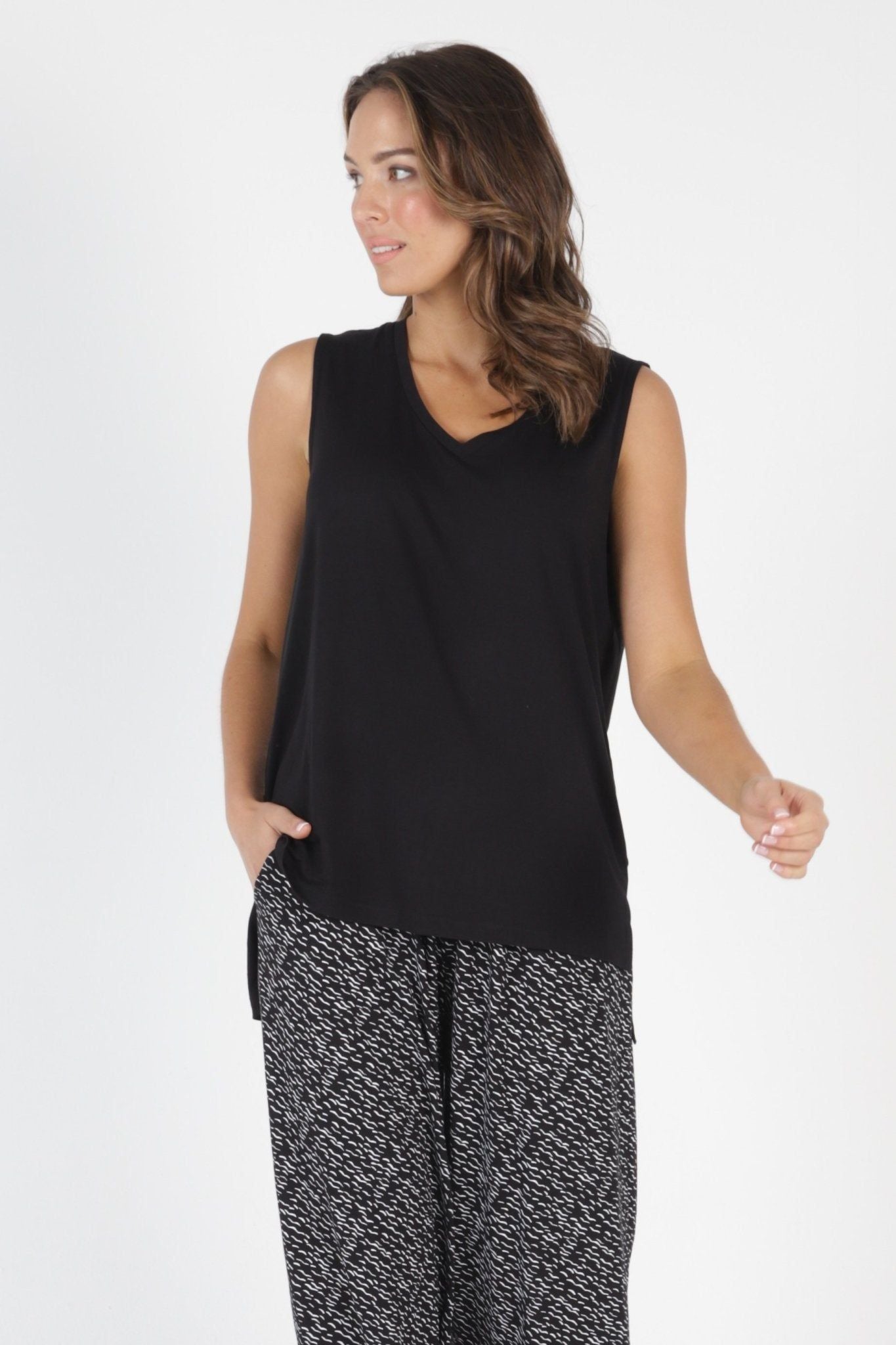 Barbados Tank in Black | Betty Basics | Hey Sara
