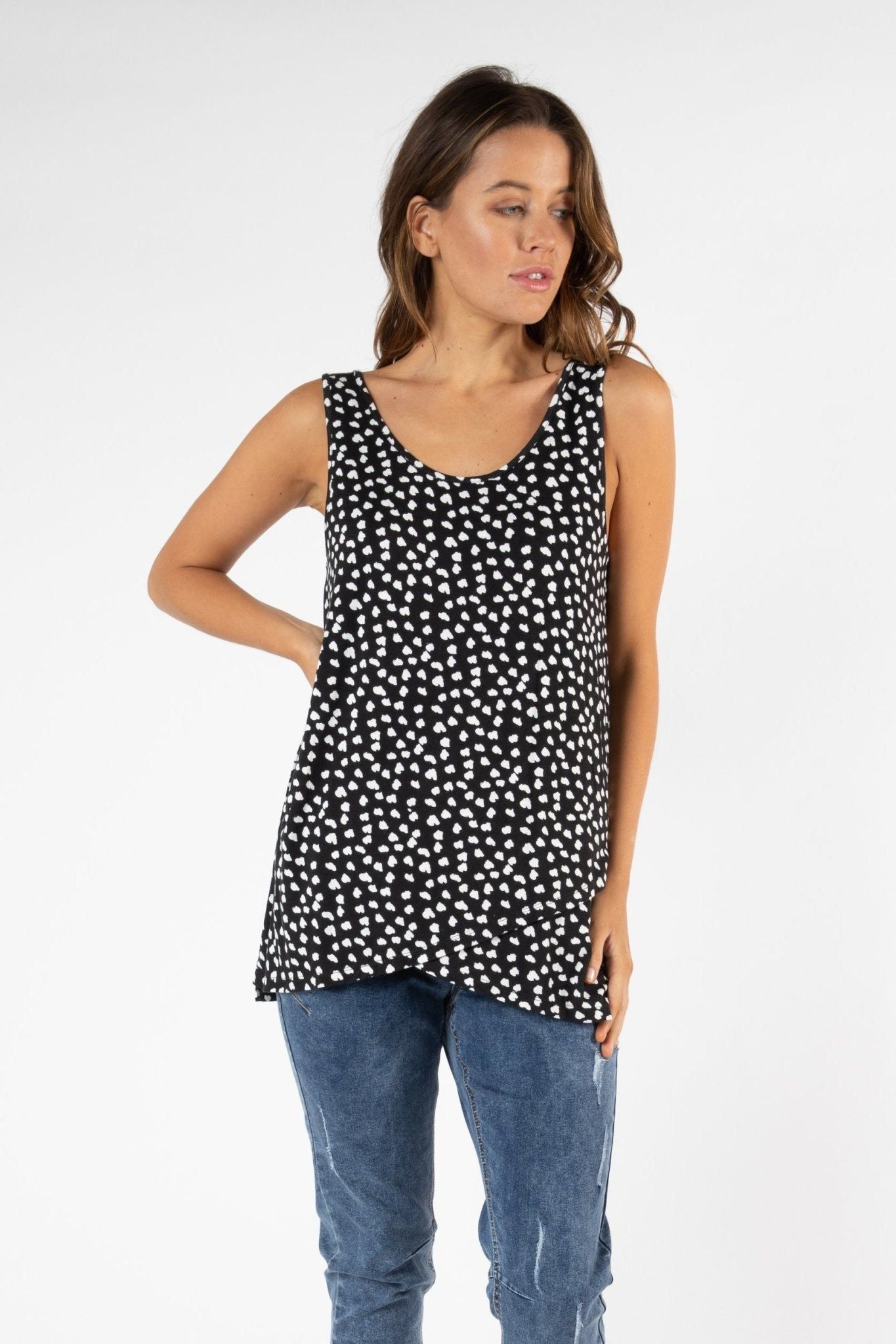 Betty Basics Zorita Tank in Heart Ocelot – Hey Sara