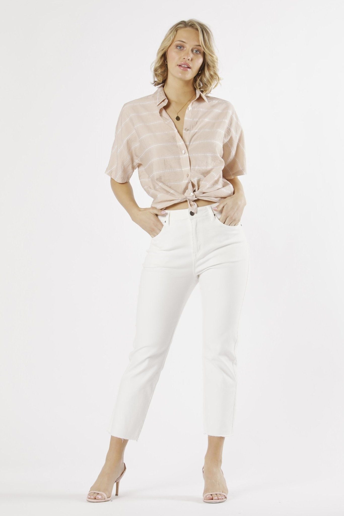 Fate Becker Indiana Stripe Shirt in Rose – Hey Sara