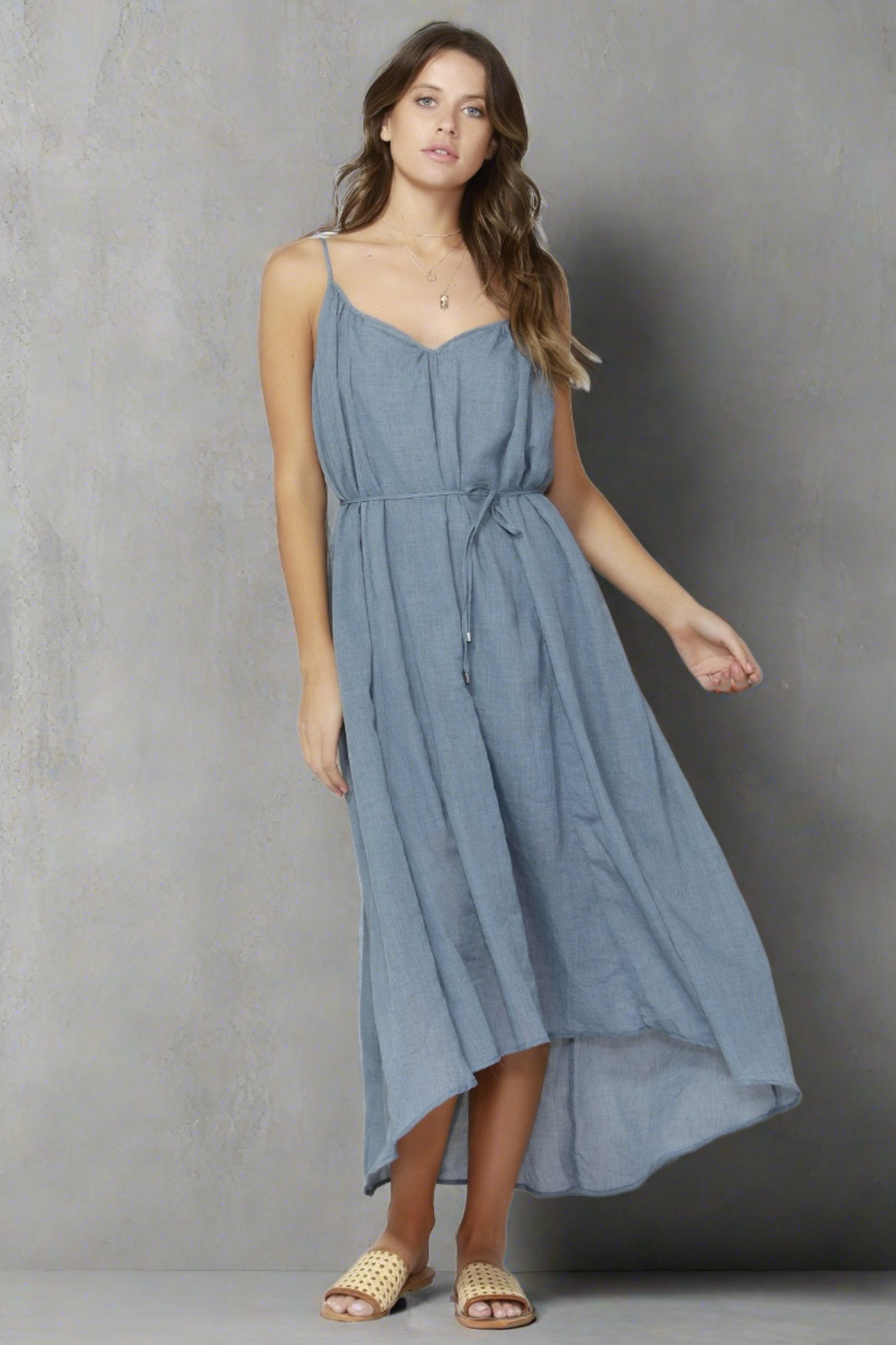 Sunday Strap Maxi Dress in Navy | Fate & Becker | Hey Sara